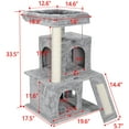 ZENY Extra Large 34-in Sturdy Cat Tree & Condo, Scratching Post Tower ...