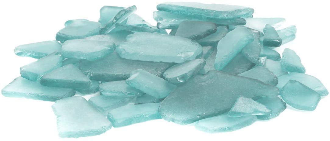 Aqua Blue Colored Sea Glass Mix | 11 Ounces of Sea Glass for Art Crafts ...
