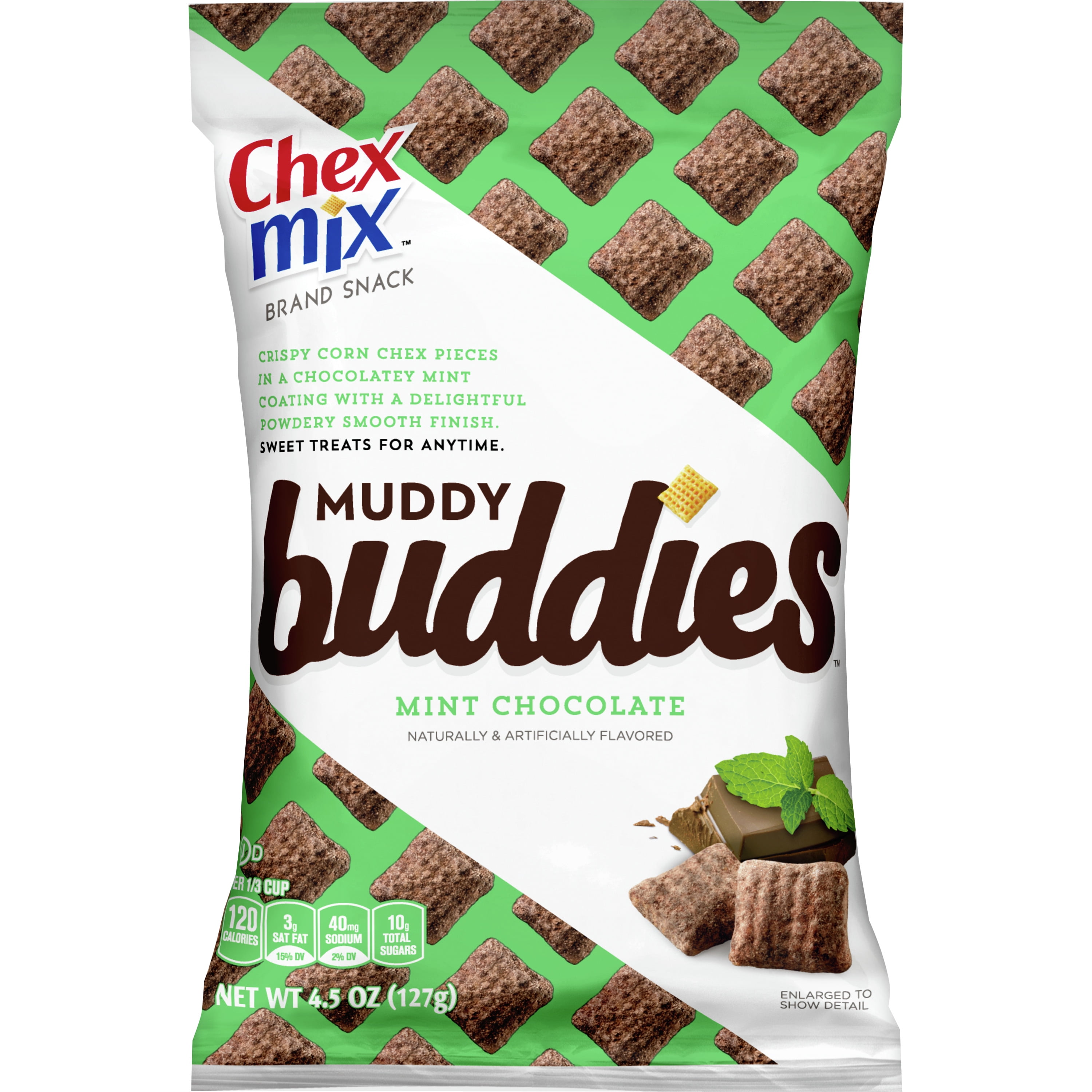 Chex Mix Muddy Buddies, Mint Chocolate, Snack Bag, 4.5 oz - Walmart.com