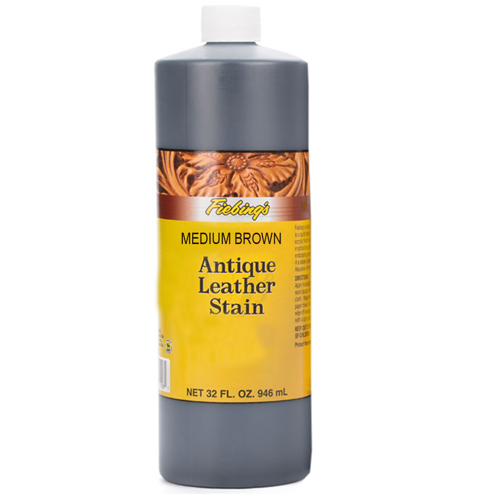 FIEBING'S ANTIQUE FINISH LEATHER STAIN 4 OZ / 32 OZ - BLACK TAN BROWN ...