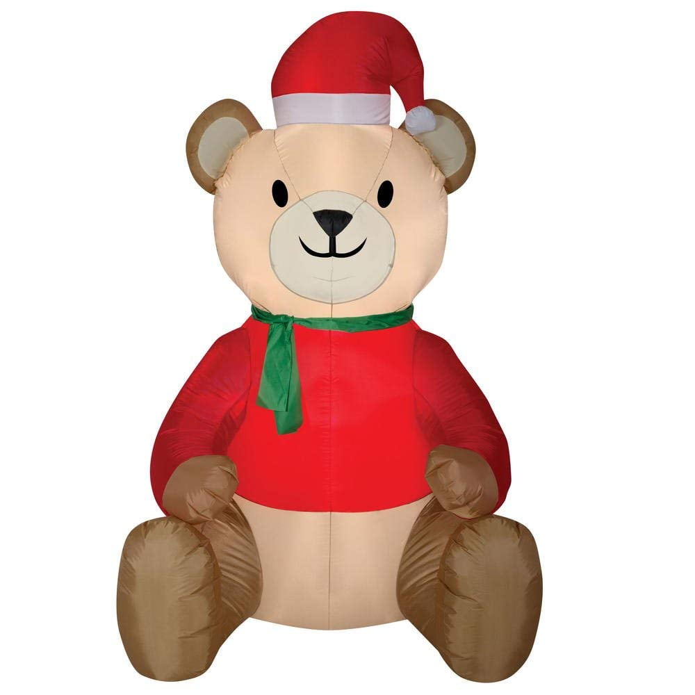 5.5' Airblown Teddy Bear Christmas Inflatable - Walmart.com - Walmart.com