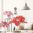 Six Large Artificial Anthurium Lilies - Realistic Red Flowers for Home ...