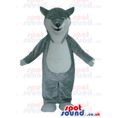 Grey and white fox with green eyes - Mascots-Mascots Fox - Walmart.ca