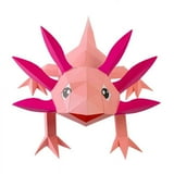 3D Pre-Cut and Pre-Folded Axolotl Papercraft Model by Papercraft World ...