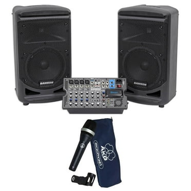 Samson Expedition XP800 800w Portable 8" PA DJ Speaker System+Dual ...