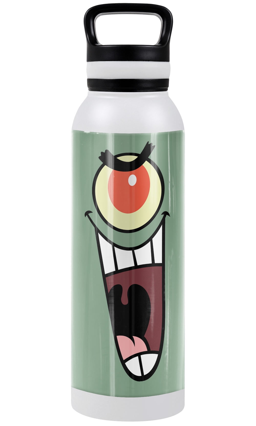 Spongebob Official Plankton Face 24 oz Insulated Canteen Water Bottle ...