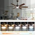 60 inch Indoor Outdoor Farmhouse Wood Ceiling Fan with Lights Remote ...
