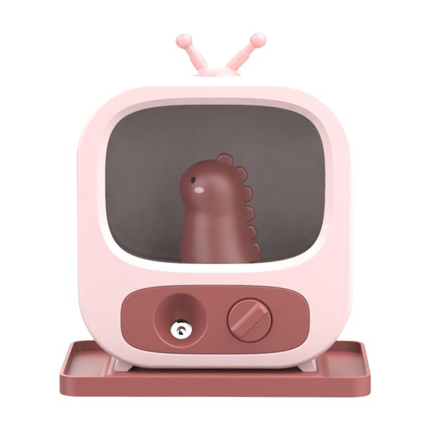 TV Small Dinosaur Humidifier Silent LED Night Light 170ml Water Tank ...