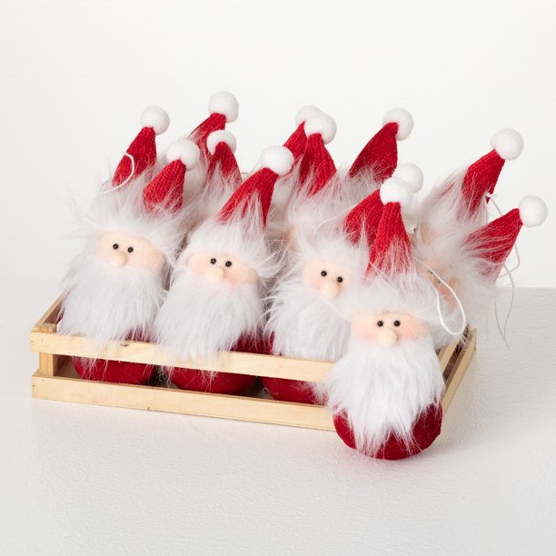Santa Crate Ornament Multicolor 7.5"H Set of 12 - Walmart.com