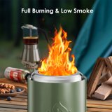 Auseo Tabletop Fire Pit Smokeless Outdoor Mini Fire Compact & Portable ...