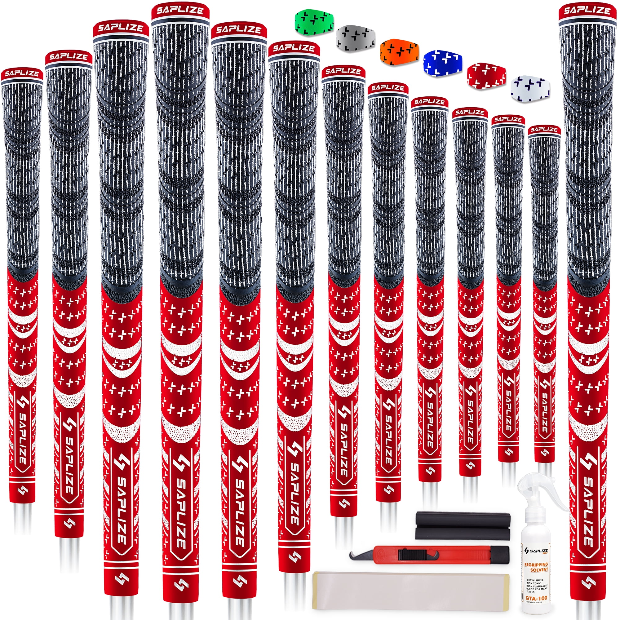 SAPLIZE Multi Compound Golf Grips, 13 Piece with Complete Regripping ...