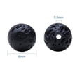 6mm Natural Black Lava Rock Stone Rock Gemstone Gem Round Loose Beads ...