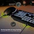 Wireless Keyboard and Mouse - Large Print Wireless Keyboard, 2.4G Full ...