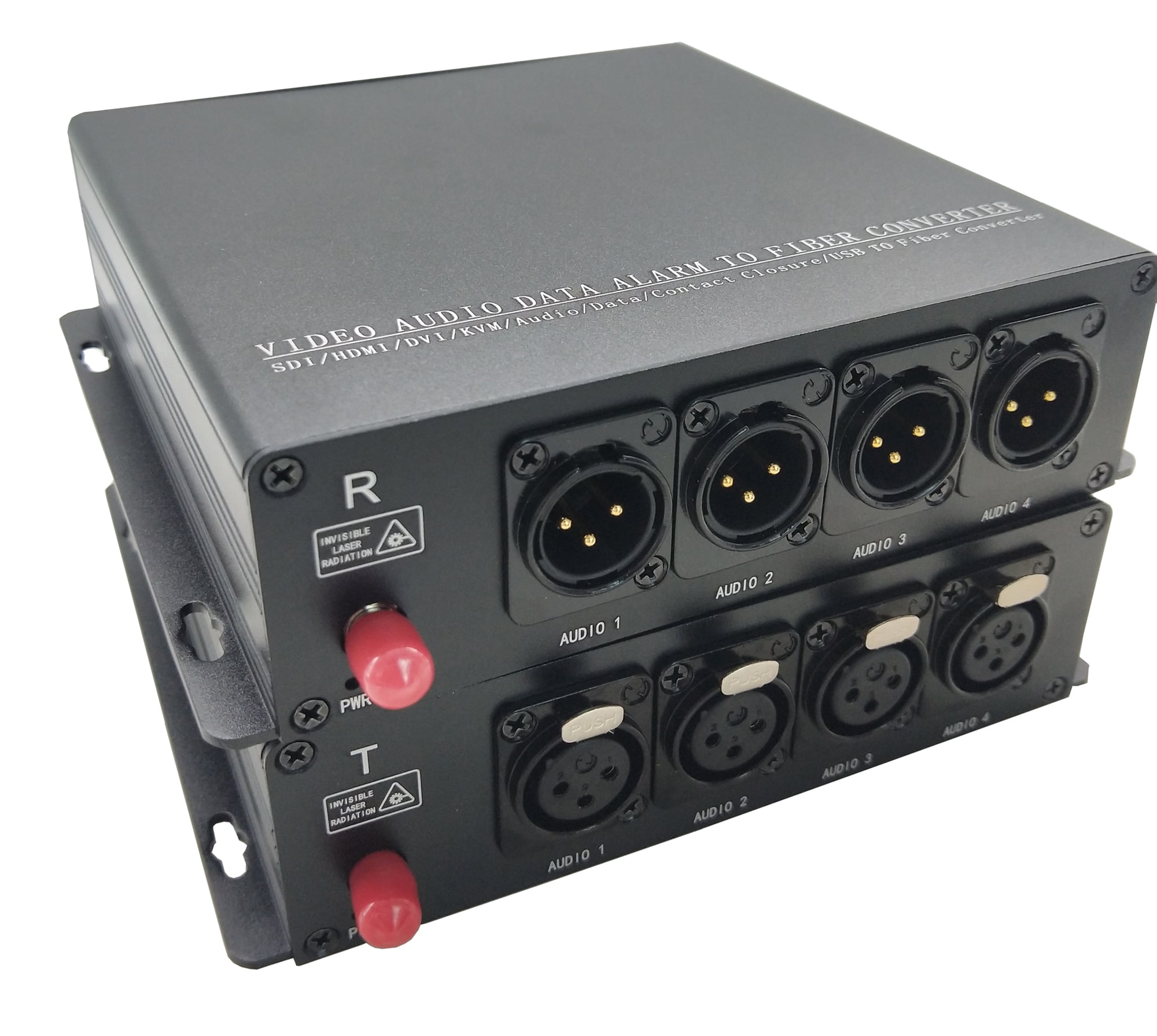 Transwan 4 Ch Line-Level Balanced Audio Over Fiber Optical Extender to ...