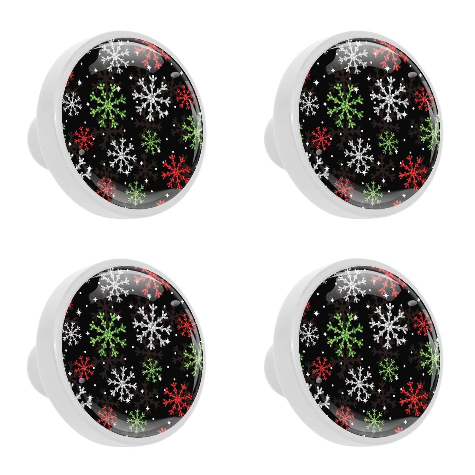 4 Pcs Christmas Knobs for Kitchen Cabinet Cupboard Dresser Bookcase ...