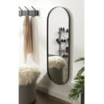 Kate and Laurel Rollo Capsule Framed Wall Mirror, Black 16x48 - Walmart.com