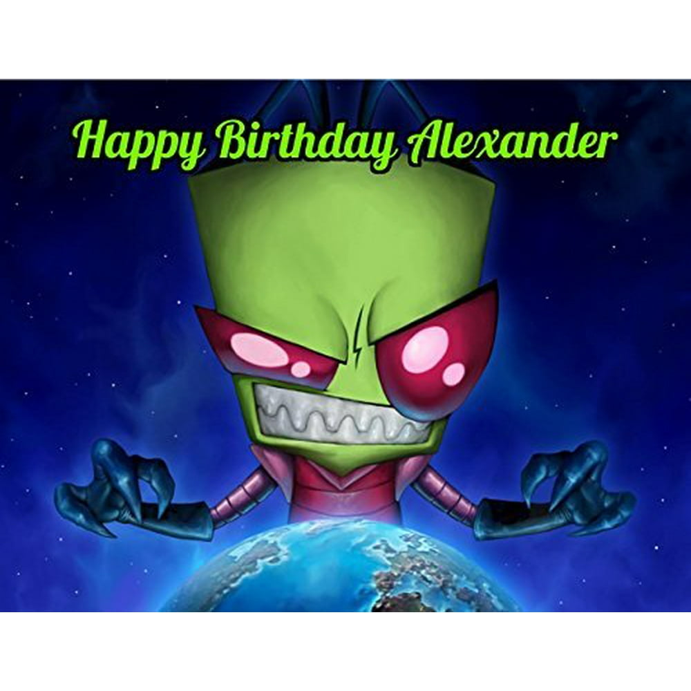 Invader Zim Edible Image Photo Cake Topper Sheet Personalized Custom ...