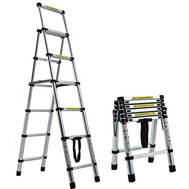 Safeplus Aluminum Lightweight Multi Task Ladder, 3.3ft Multi Purpose ...