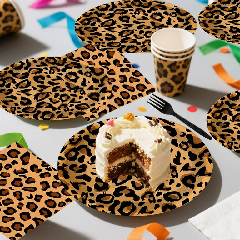 Cheetah Birthday Plates