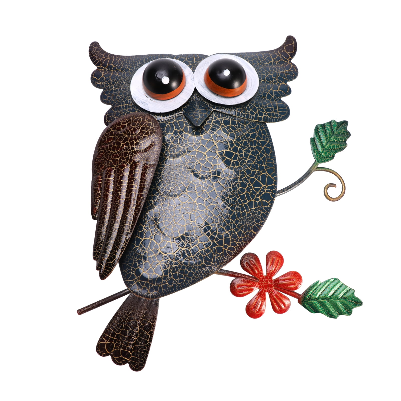 Indoor Stainless Steel Owl Statue Wall Decor Art Living Room Sculptures ...