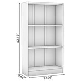 UrbanHaus 3 Shelf Bookcase in Modern Gray - Walmart.com