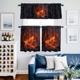 Volcano Lava Kitchen Curtains Valance and Tier Set Nature Abstract ...