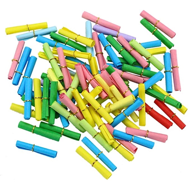 ShenMo 100 Pieces Small Paper Messages, Greeting Paper Rolls, Capsule ...