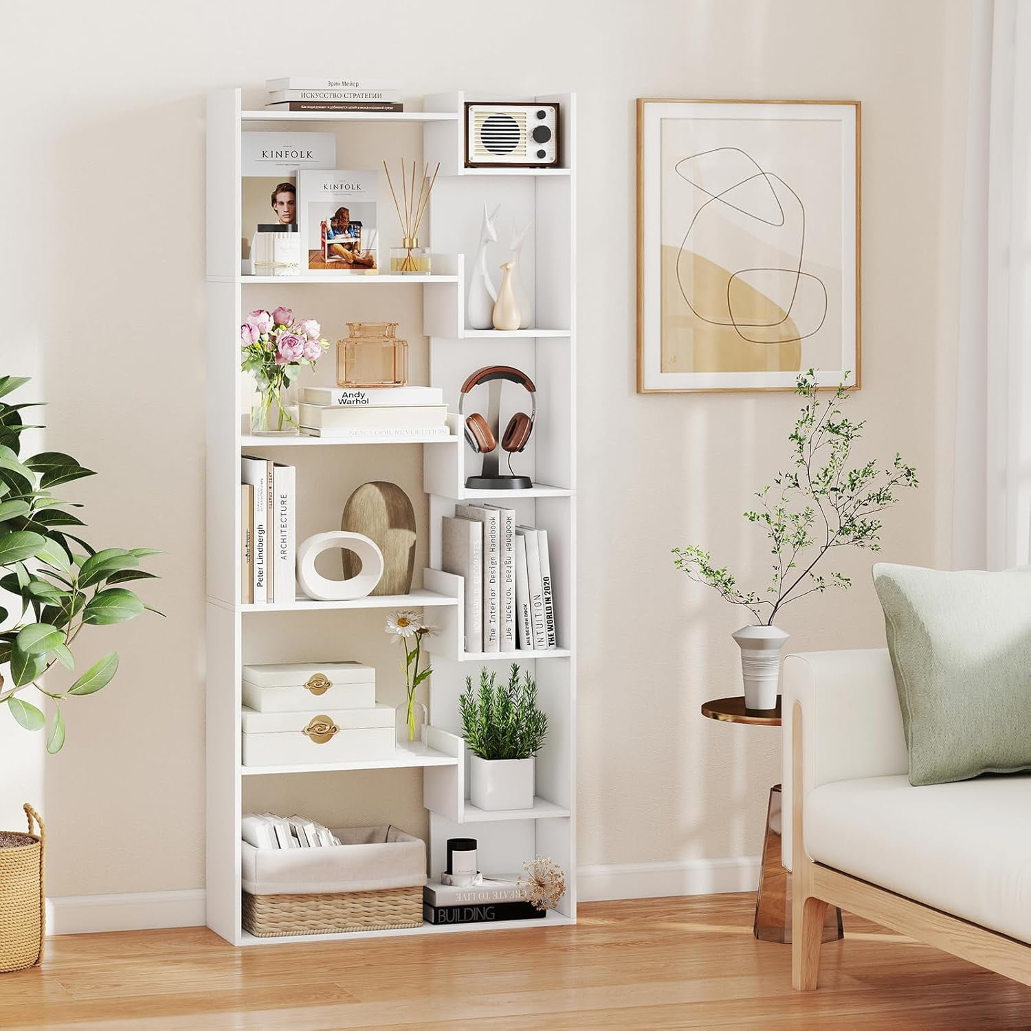 Click here for Nobrand 6 Tier Bookshelf  64 Tall Bookcase With St... prices