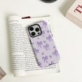 Blue Floral Art Glossy Tough Phone Case, Simple Ink Wash Textured ...