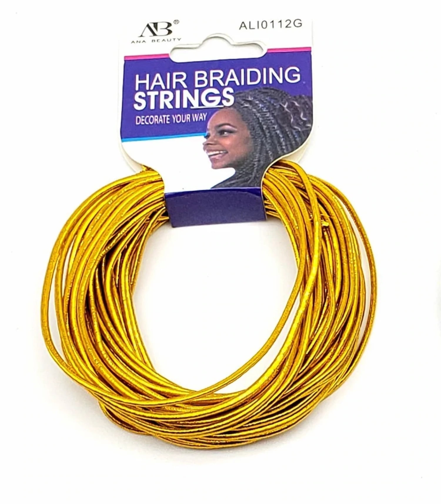 Ana Beauty Hair Braiding Strings-Gold ALI0112G - Walmart.com