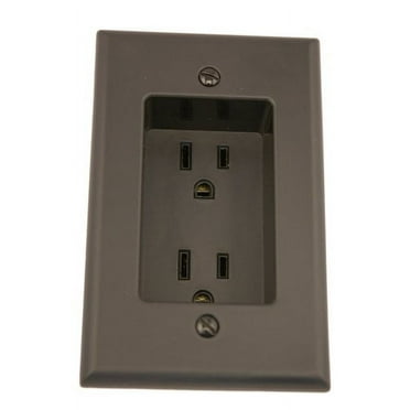 ENERLITES Floor Box Outlet Kit 975549-C, 2 Gang 20A Tamper / Weather ...