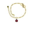 Delight Jewelry Silvertone Mini Red Translucent Ladybug Gold-tone Paw ...