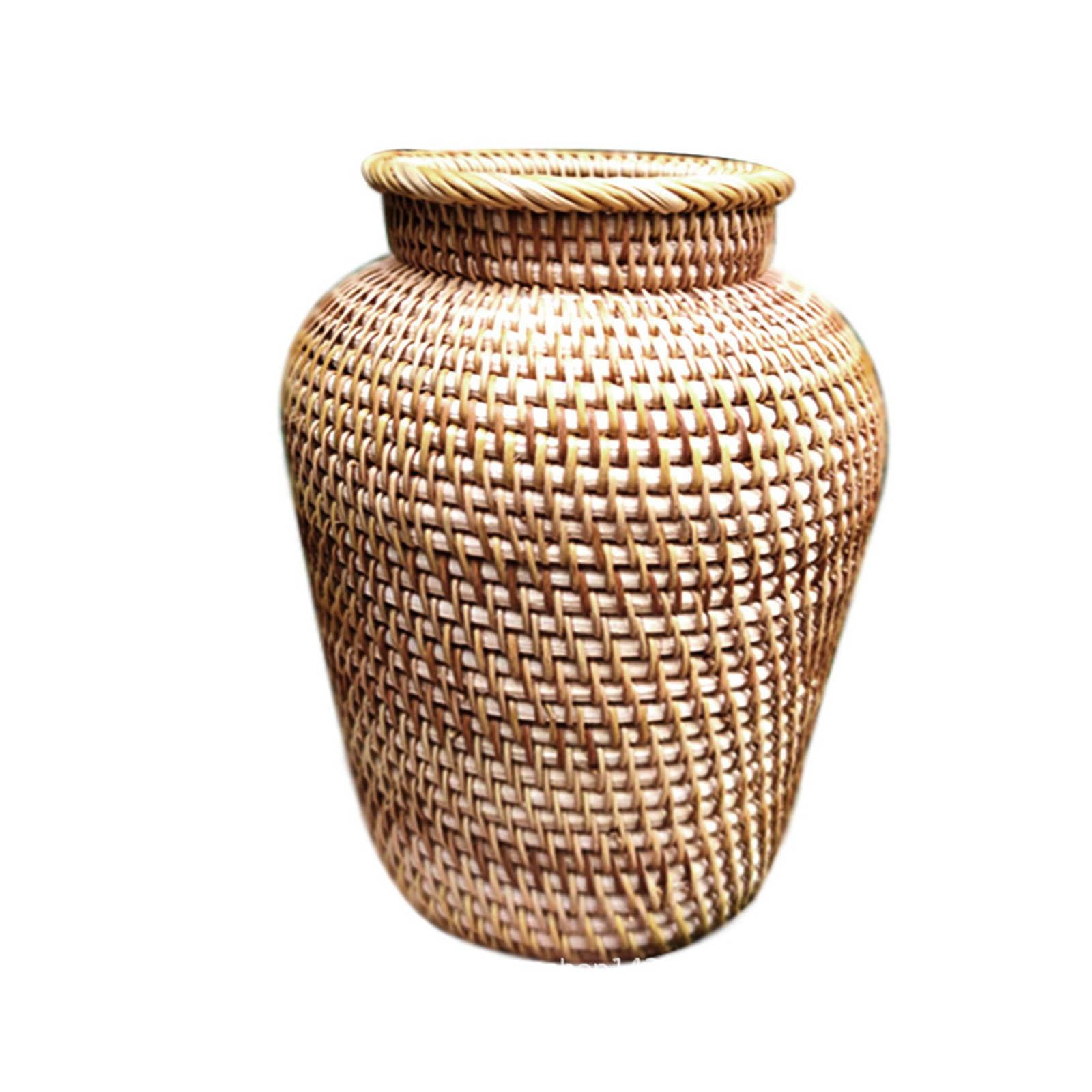 Rattan Vase Flower Pot Vases for Flowers Decor Decorative Vintage Style ...