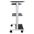 Luxor Adjustable Height Mobile Compact Standing Workstation With Shelf ...