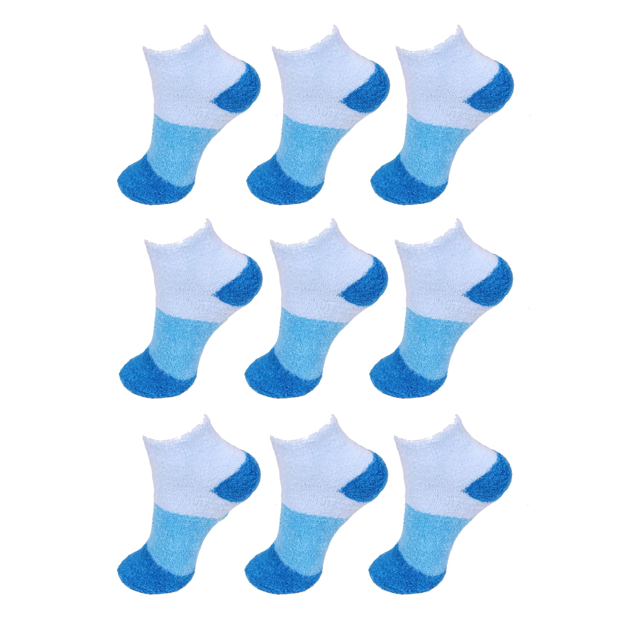 Women's Extra Large Super Aloe Infused Fuzzy Cozy Nylon Ankle Home Bed ...