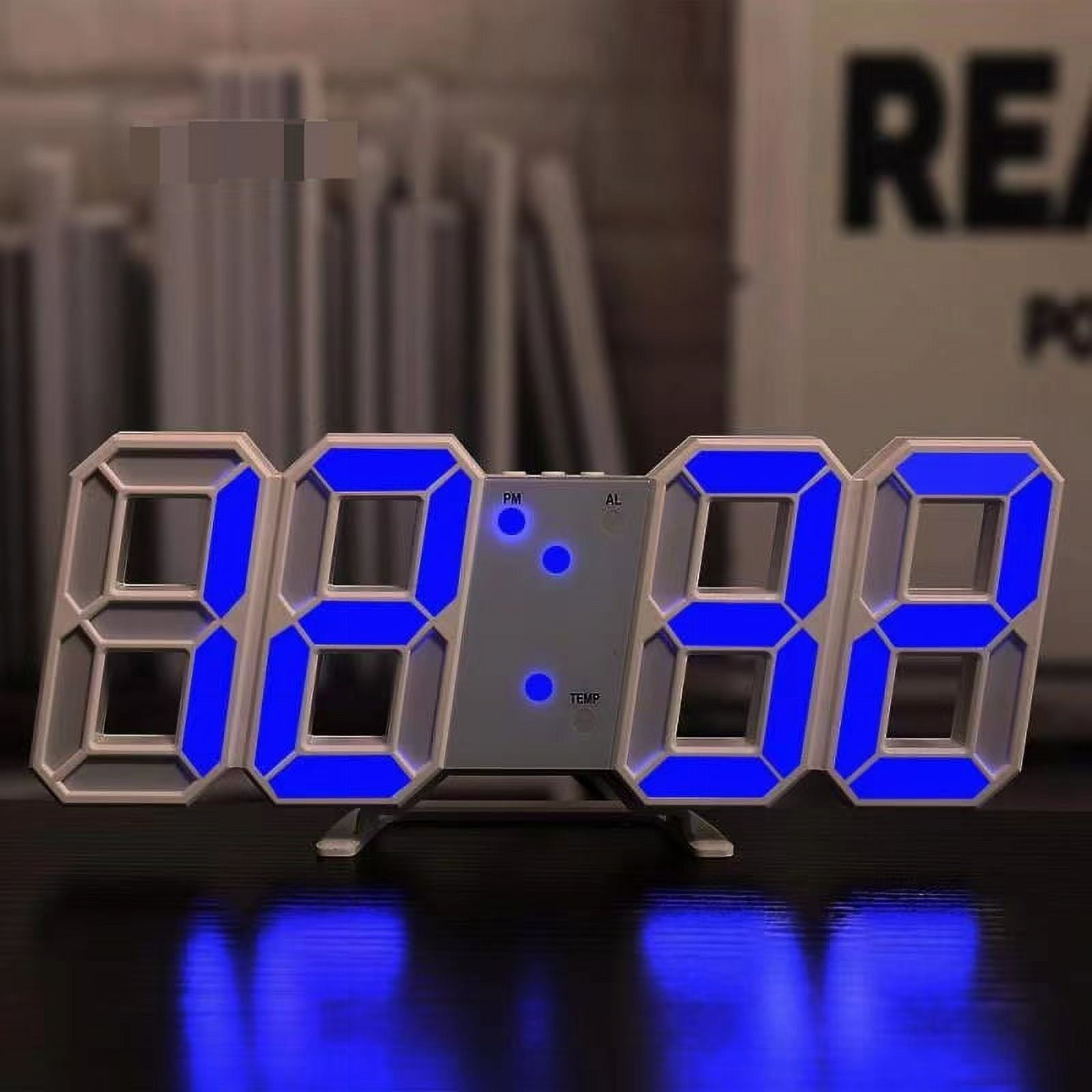 1pc 3D LED Digital Clock, Bedroom LED Clock For Home Decor | Walmart en ...