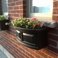 2ft Window Box - Black - 24in L x 11.5in W x 10in H - with 1.6 Gallon ...