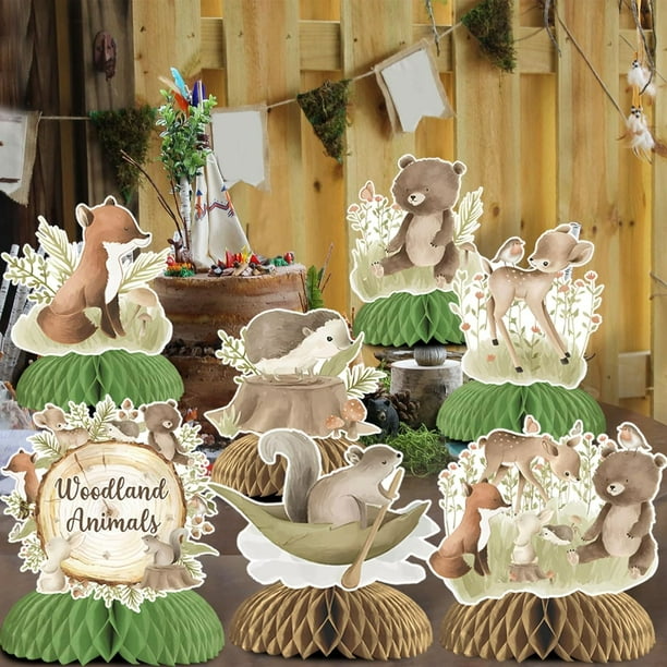 Forest Animal Centerpiece Woodland Baby Shower Decorations, Diaper
