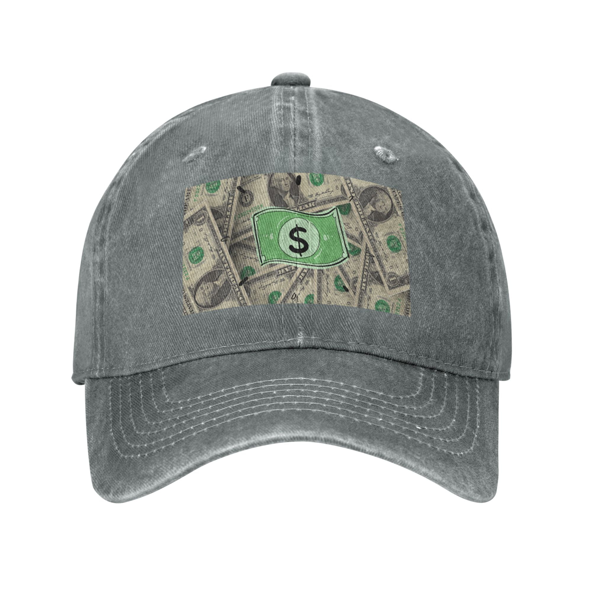DouZhe Adjustable Washed Cotton Baseball Cap - Lucky Rich Dollar Money ...