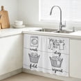Black White Small Cabinet Curtains 9.5"W x 11.4"L, Cartoon Farmhouse ...