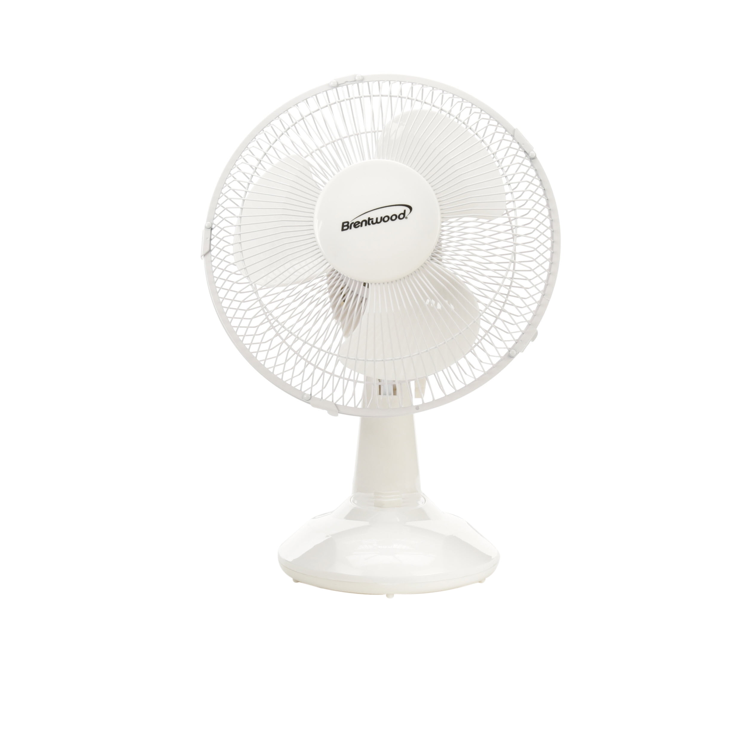 Brentwood Kool Zone 9" Oscillating Desk 2-Speed Fan, White - Walmart.com