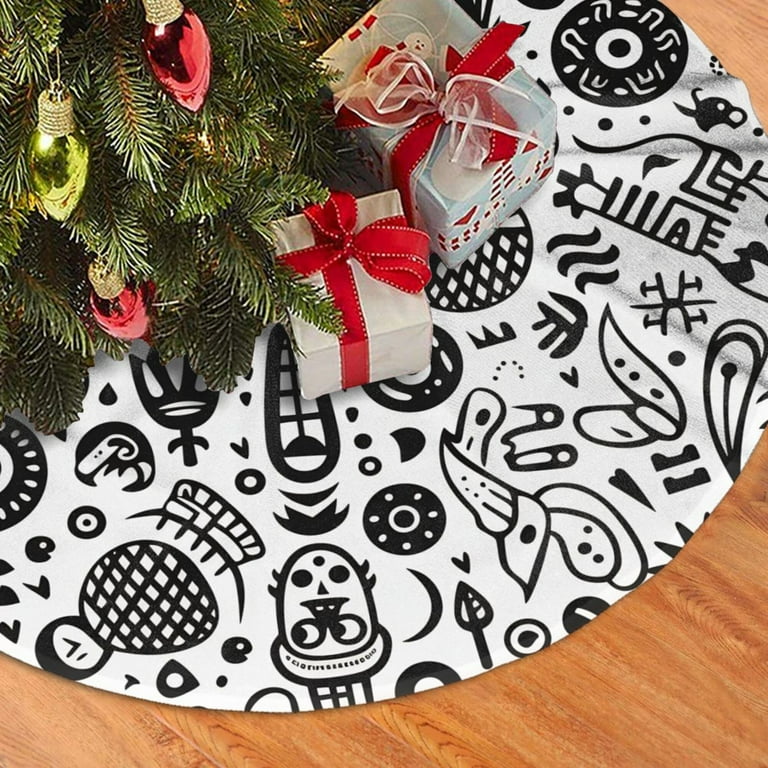 XMXY Halloween Christmas Tree Skirt, Mysterious Devil Sign XMXY Halloween Christmas Tree Skirt, Mysterious Devil Sign