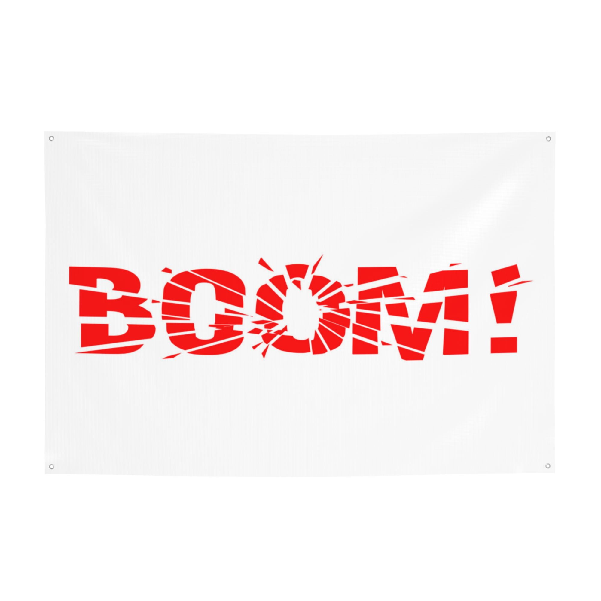 DouZhe Explosion Boom Sign Banner, Red Hanging Banners Backdrop Festive ...