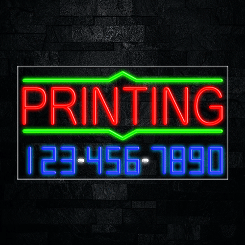 Printing LED Neon Sign 33"L x 18"H #35098 - Walmart.com