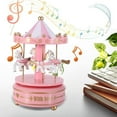 WEofferwhatYOUwant Pink Carousel Music Box Wind-Up - Walmart.com