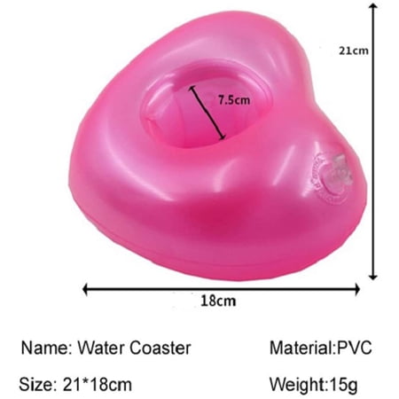Inflatable Pool Drink Holders Drink Floaties,Heart Shape Inflatable ...