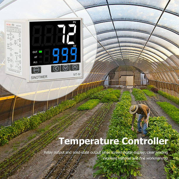 Lutabuo 50/60HZ Digital PID Thermostat Relay Output PID Temperature Controller SSR Relay ...