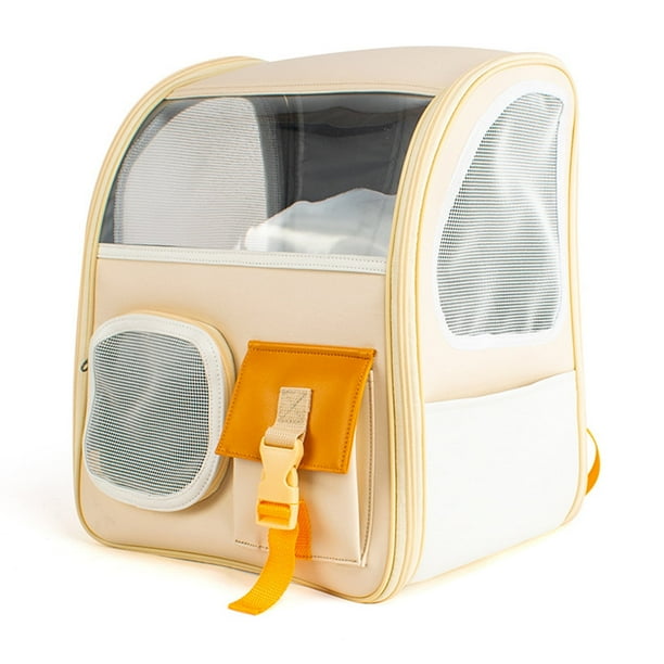 Cat Backpack Carriers Bag, Orange Soda Large Space Pet Carrier Backpack ...