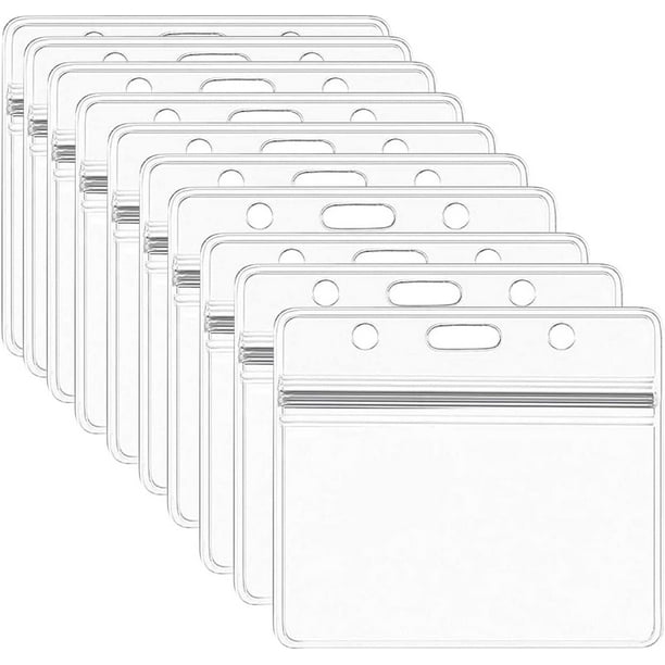 20 piezas de porta credencial de plástico transparente grueso para ...