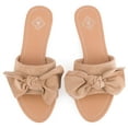 Gallery Seven Suede Bow Slide Sandals for Women - Walmart.com